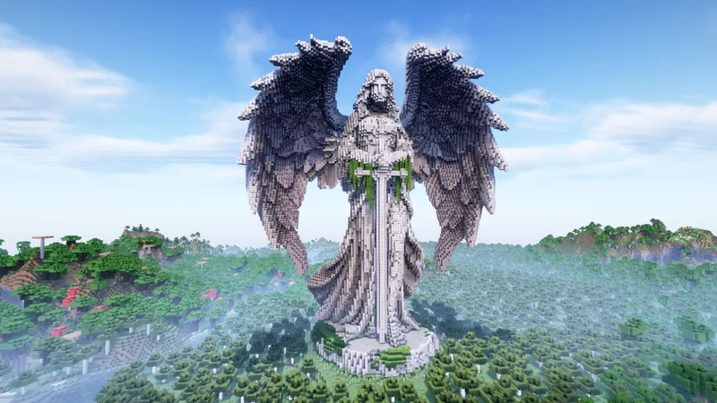 Minecraft Guardian Angel Sword Statue V39 Minecraft Map