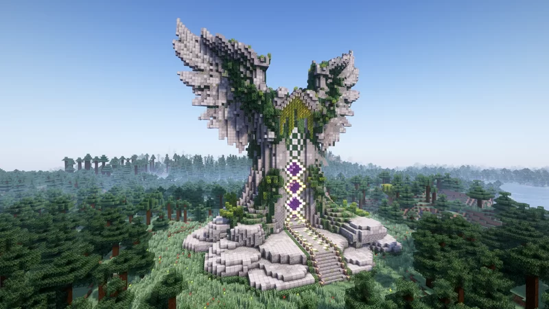 Minecraft Wings Of Nature Nether Portal Statue V03 Minecraft Map