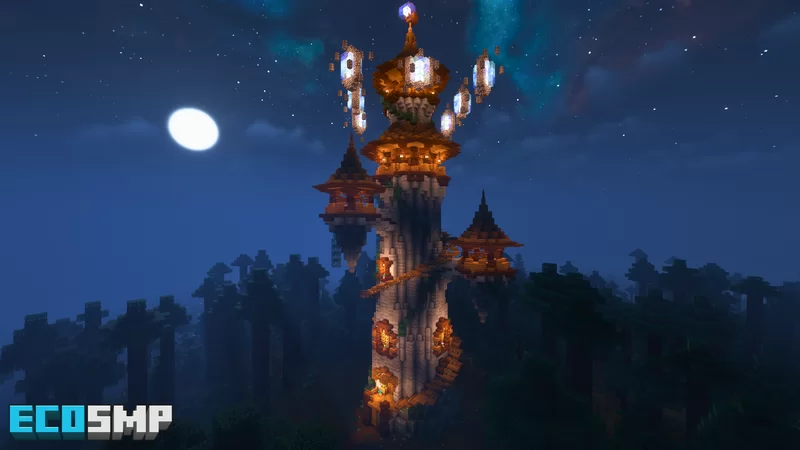 🌙 The Moonspire (Fantasy Wizard's Tower) | Download Minecraft Map