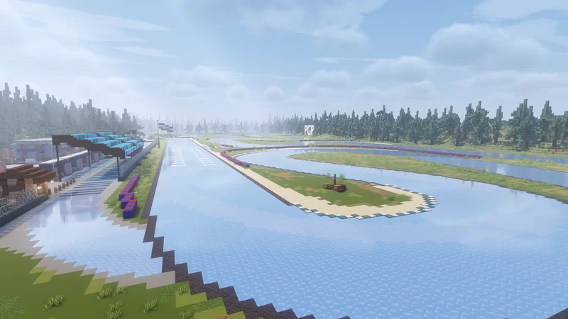 Pacific GP | Ice Boat Race Track Minecraft Map