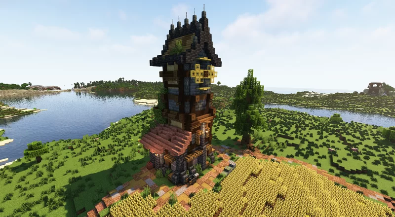 Survival Friendly Animated Windmill [Free Litematica Schematic ...