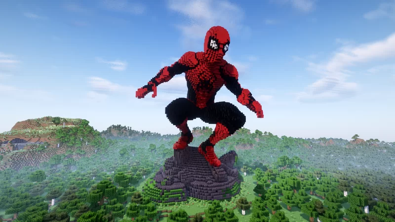 Minecraft |Unofficial| Spiderman Statue Minecraft Map