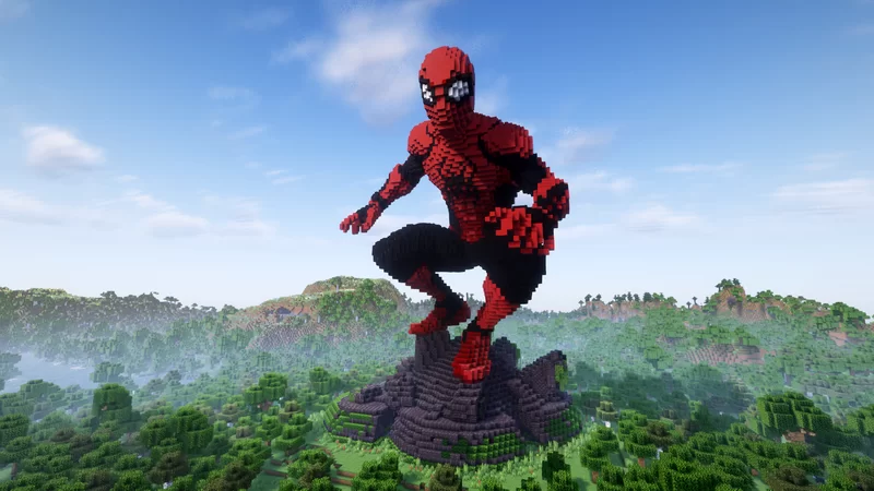 Minecraft |Unofficial| Spiderman Statue Minecraft Map