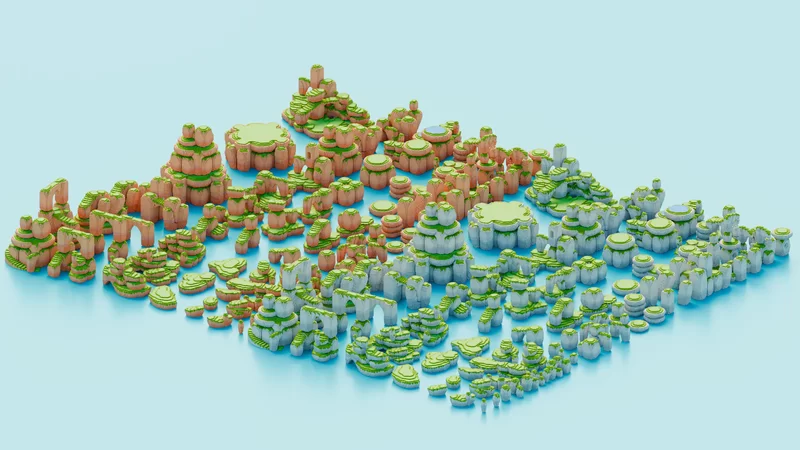 Asset pack | x160+ | Terrain Rocks Minecraft Map