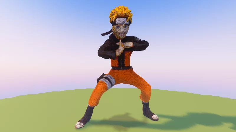 Naruto Uzumaki anime giant statue [1.20+] Minecraft Map