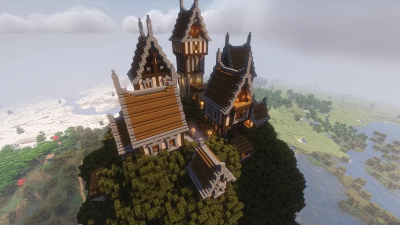 Giant Tree Village Schematic Minecraft Map