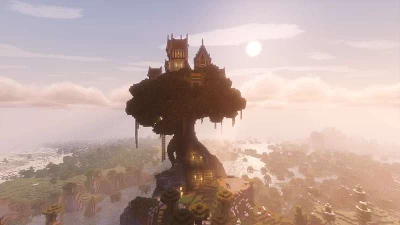 Giant Tree Village Schematic Minecraft Map