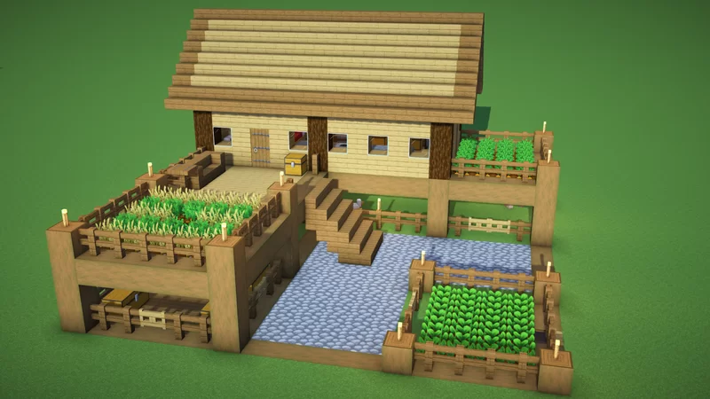 Survival House, Oak and Spruce Wood! (+Tutorial) Minecraft Map