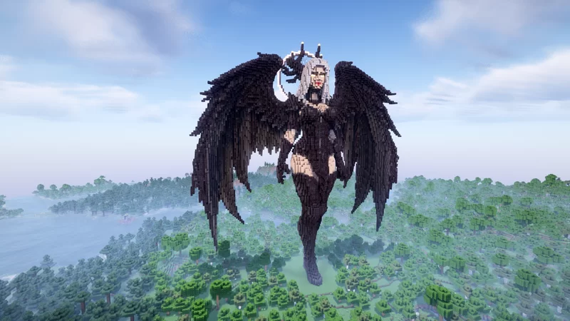 Minecraft Lilith Angel Statue V44 Free Schematic Minecraft Map