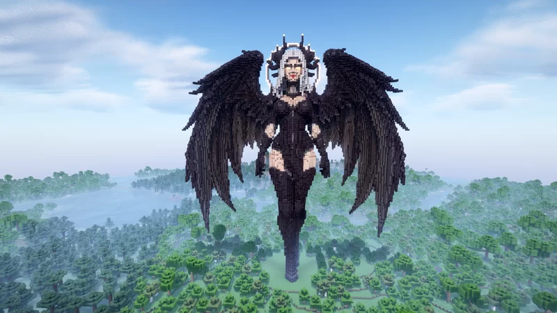 Minecraft Lilith Angel Statue V44 Free Schematic Minecraft Map