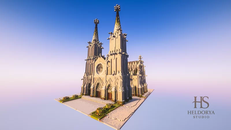 Gothic Cathedral - Detailed Minecraft Map