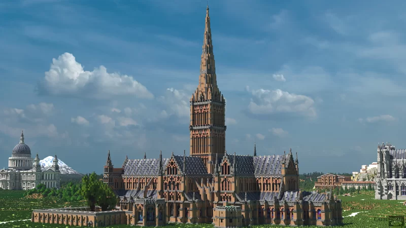 THSchutt's Salisbury Cathedral (1:1 scale) Minecraft Replica (2023) Minecraft Map