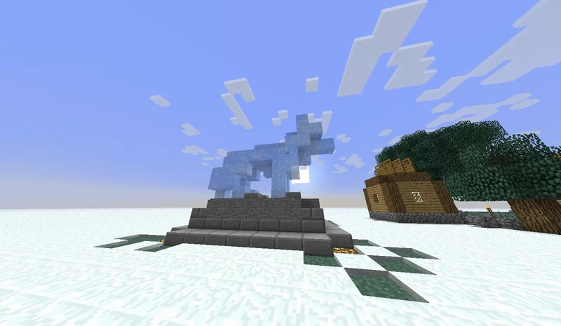 Ice statue of wolf | schematic Minecraft Map