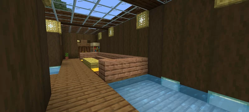 Wood underground house Minecraft Map