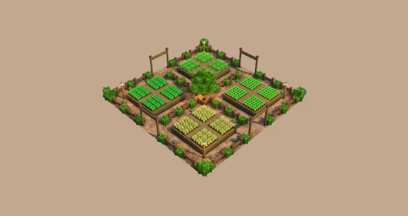 Garden with Orchard - Simple and Functional (Free Download) Minecraft Map