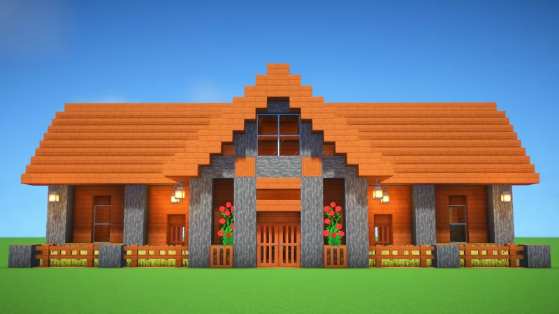 Starter House, Acacia Build +Tutorial (Free) 🏡(15) Minecraft Map