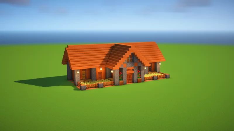 Starter House, Acacia Build +Tutorial (Free) 🏡(15) Minecraft Map