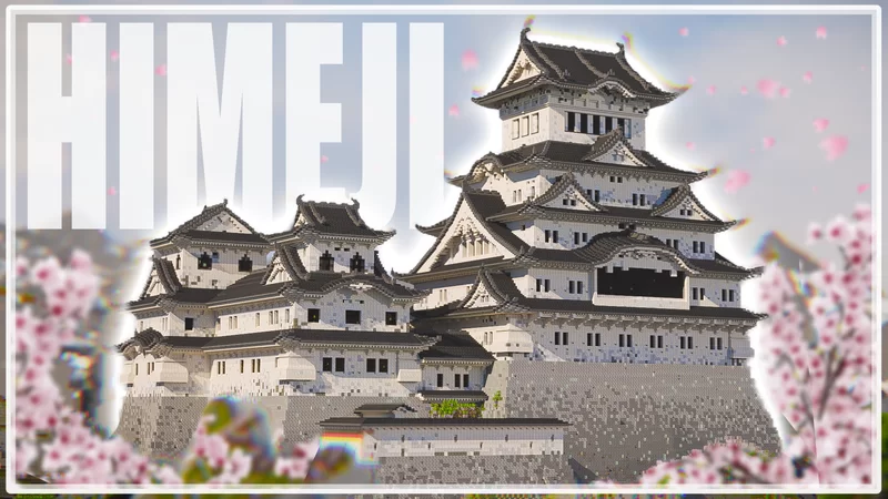 HIMEJI CASTLE 1.21 | Java + Bedrock | full map + download Minecraft Map