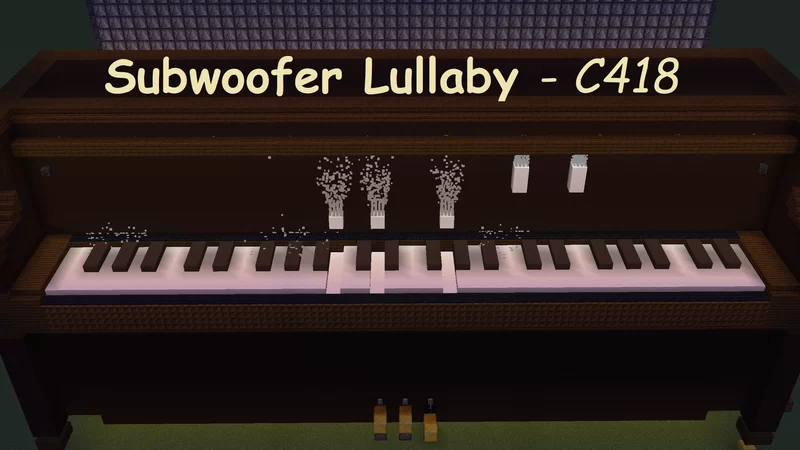 C418 note block player piano Minecraft Map
