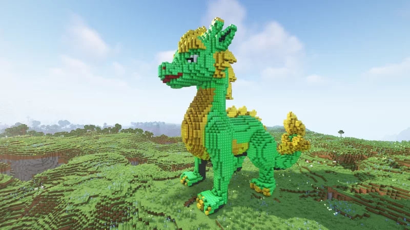 Minecraft Asian Baby Dragon Statue Free Minecraft Map