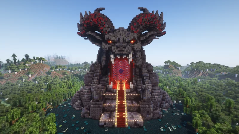 Minecraft Satan Nether Portal Statue Minecraft Map