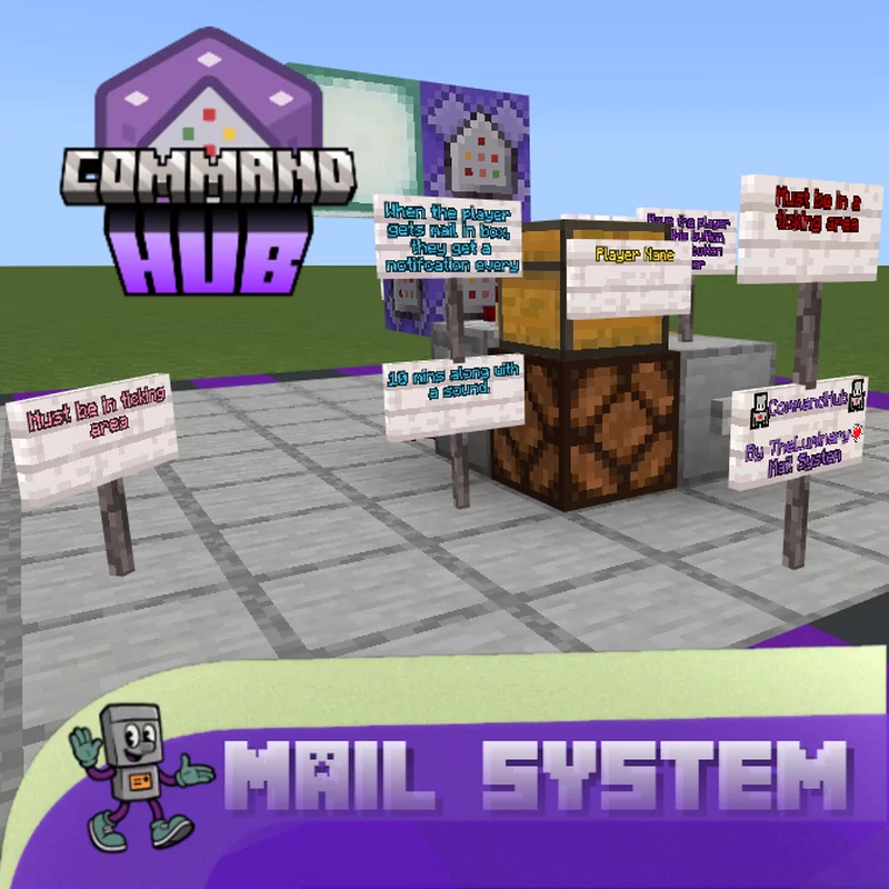 Free Bedrock Mail System (Download)(Commands Only) Minecraft Map
