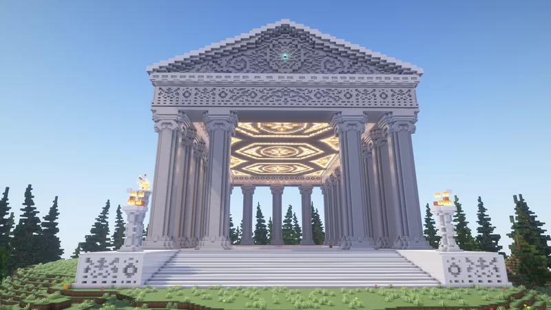Pantheon Structure Flying Island Minecraft Map