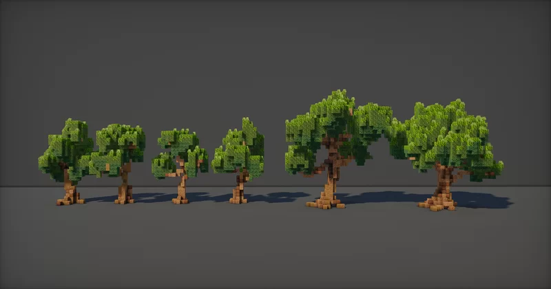 6 oak tree Minecraft Map