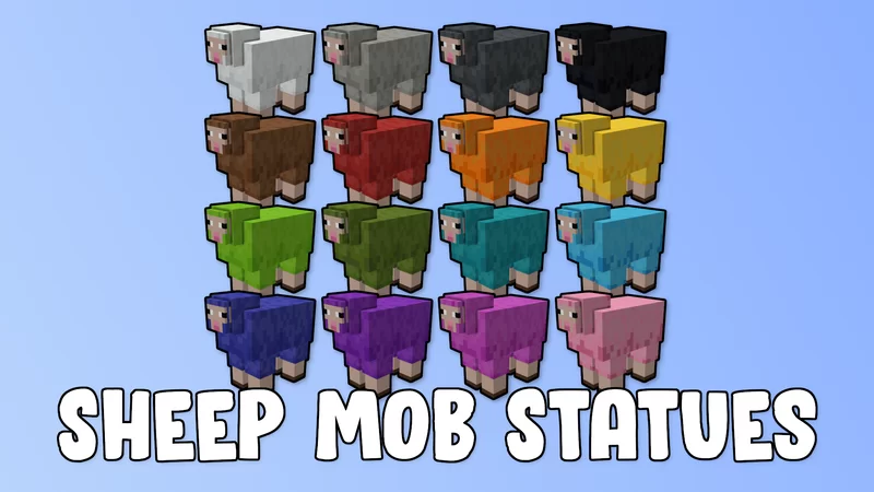 Sheep Mob Statues Minecraft Map