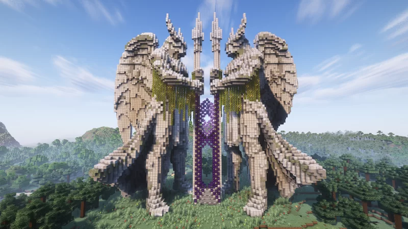 Minecraft Guardian Nether Portal V01 Statue Free Minecraft Map