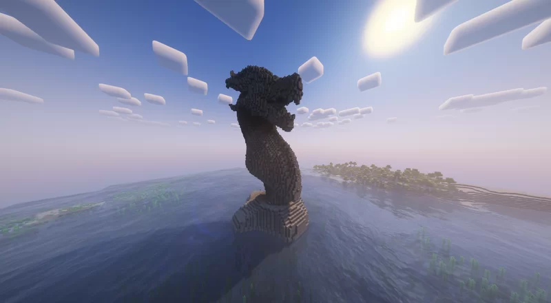 Dragon Head Statue Minecraft Map