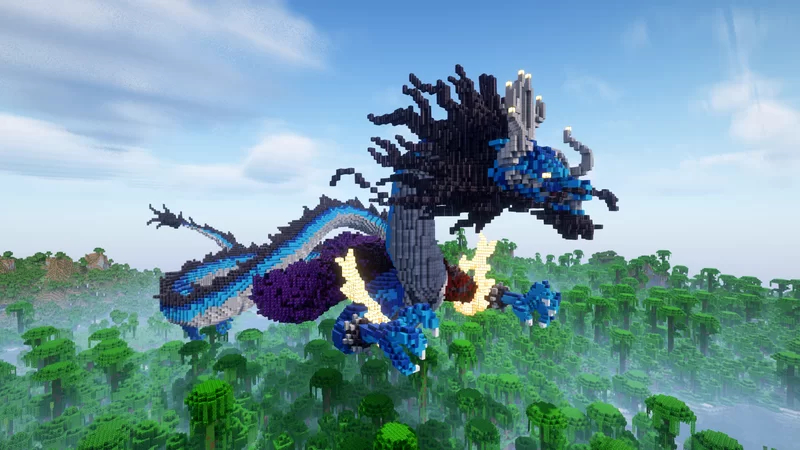 Minecraft Kaido Dragon |One Piece| Statue Minecraft Map