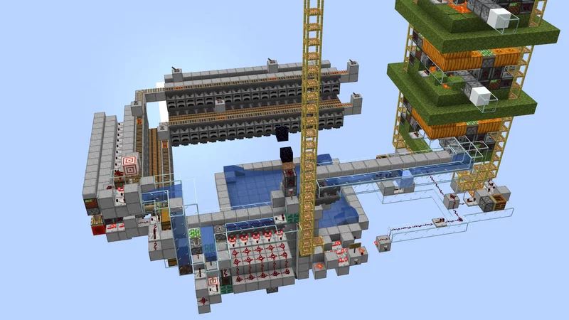 Self-Sustaining Charcoal Supersmelter / Tree Farm Minecraft Map