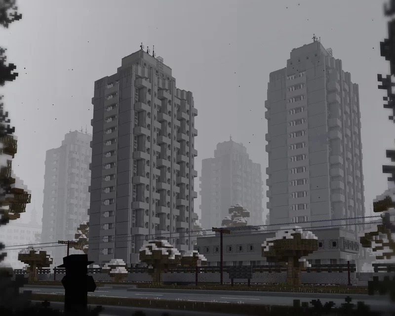 Brutalist Manhattan Minecraft Map