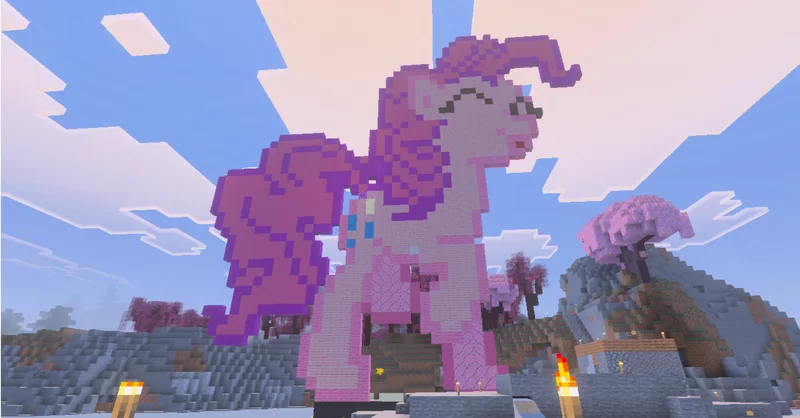 Pinkie Pie Pixel art Minecraft Map