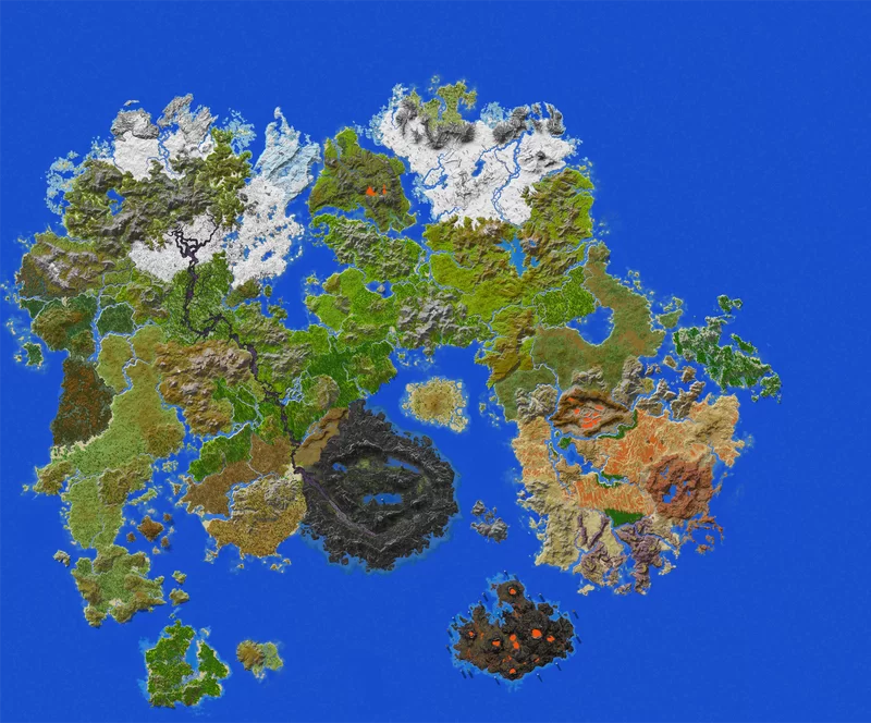 McTorn Map - 17k x 15k - 1.21.4 - Multibiome - RPG - Commission Minecraft Map