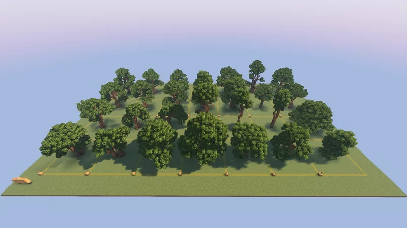 [DOWNLOAD] Pingvo's Revamped Oak tree Pack ║ map + schematics Minecraft Map