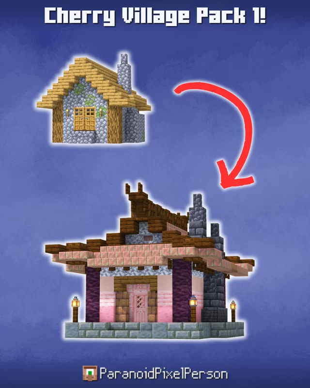 Cherry Village House Pack 1! Minecraft Map