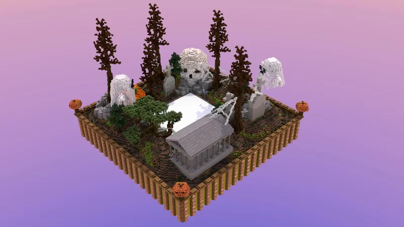 [Spleef] Ghost Graveyard Arena Minecraft Map