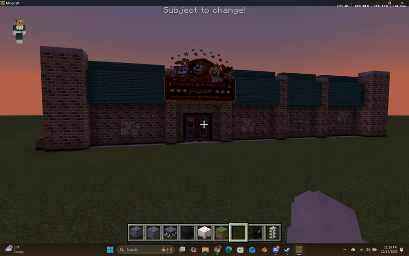 five nights at freddy's 1 (copy build mw) Minecraft Map
