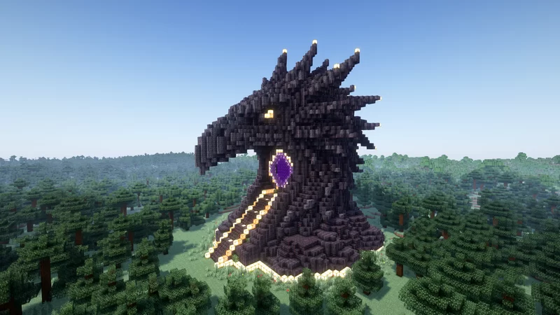 Minecraft Dark Phoenix Nether Portal Statue V02 Minecraft Map