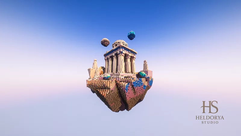 ☁️ Floating Sky Temple – Fantasy Monument Build Minecraft Map