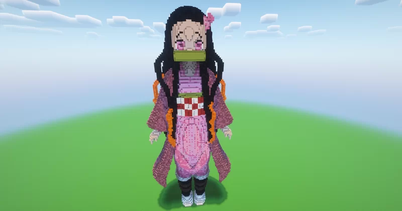 Minecraft Nezuko Kamado Statue Minecraft Map