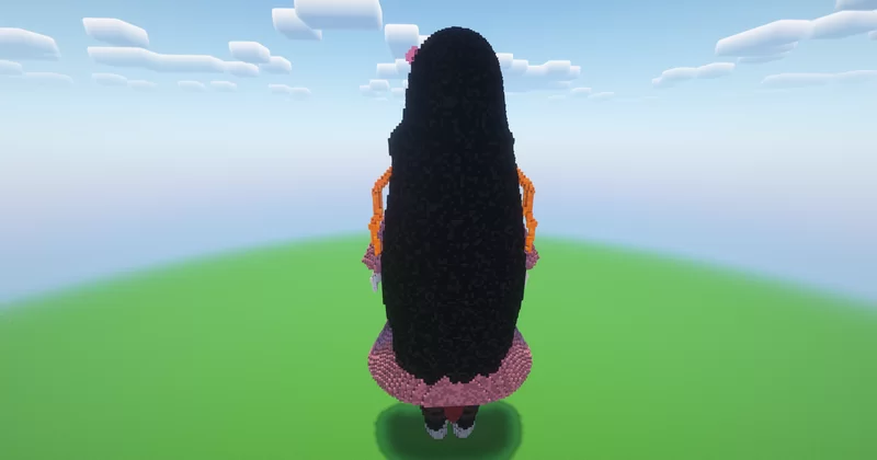 Minecraft Nezuko Kamado Statue Minecraft Map