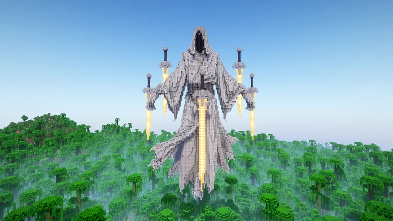 Minecraft Ghost Blades Statue Free Schematic Minecraft Map