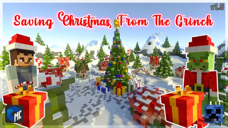 Saving Christmas From The Grinch (MAP MINECRAFT BEDROCK) Minecraft Map