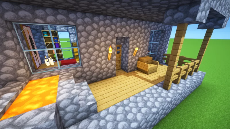 Cobblestone Starter House +Tutorial (Free) Minecraft Map