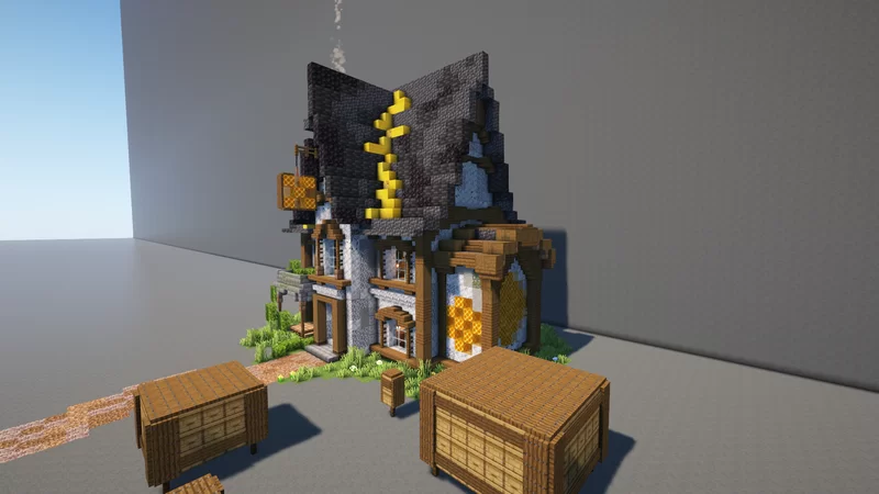 Medieval Bee Keeper House I Download I Interior Minecraft Map