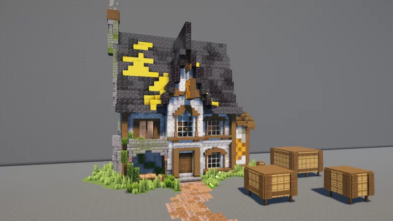 Medieval Bee Keeper House I Download I Interior Minecraft Map