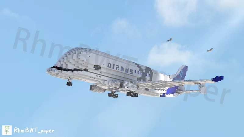 Minecraft [1.5:1] Airbus A330-700L Beluga XL Minecraft Map
